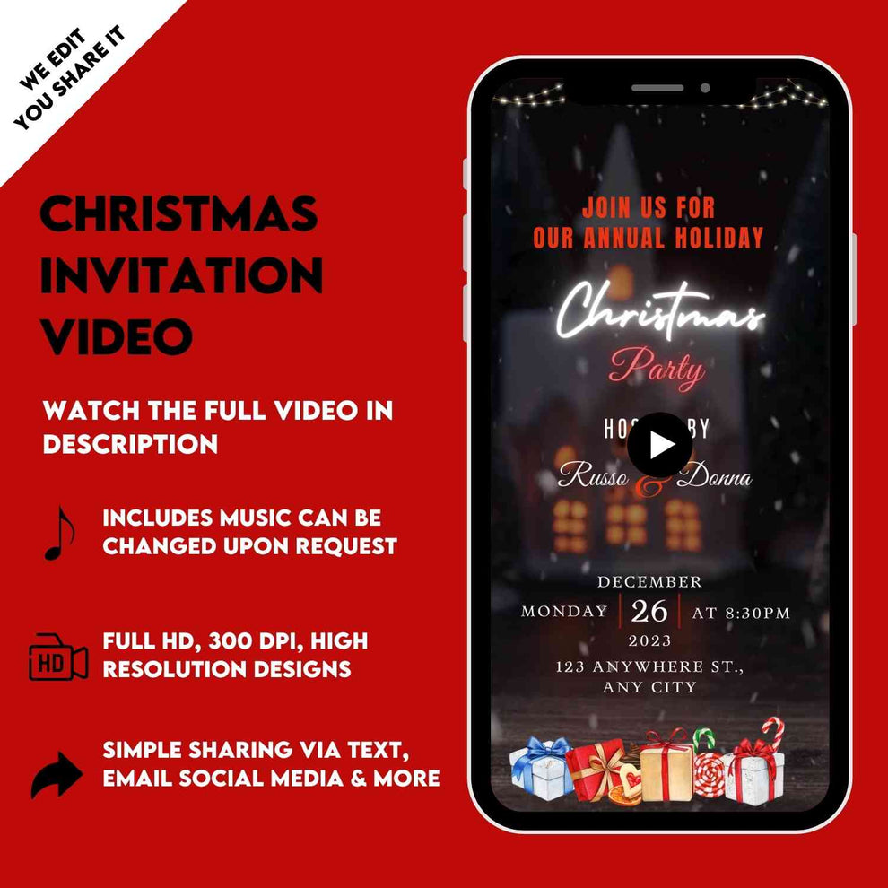 Animated Christmas Party Invitation | Christmas Theme Invitation – Mr ...