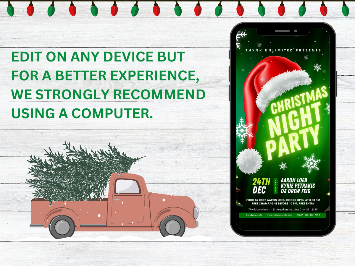 Digital Christmas Party Invitation Card | Christmas Invitations Card ...