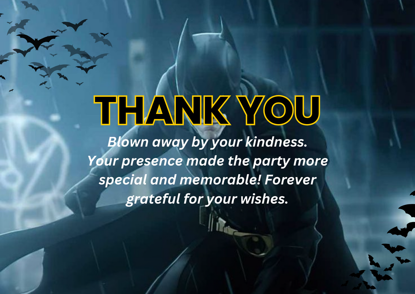 Animated Batman Birthday Thank You Card For Your Birthday – Mr.Invites