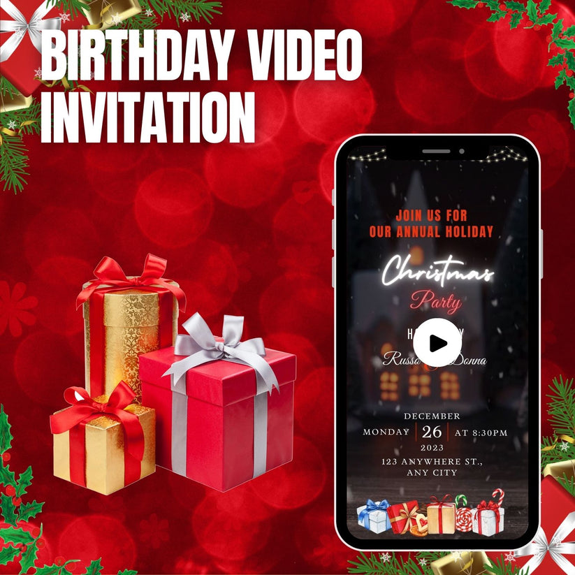 Animated Christmas Party Invitation | Christmas Theme Invitation – Mr ...