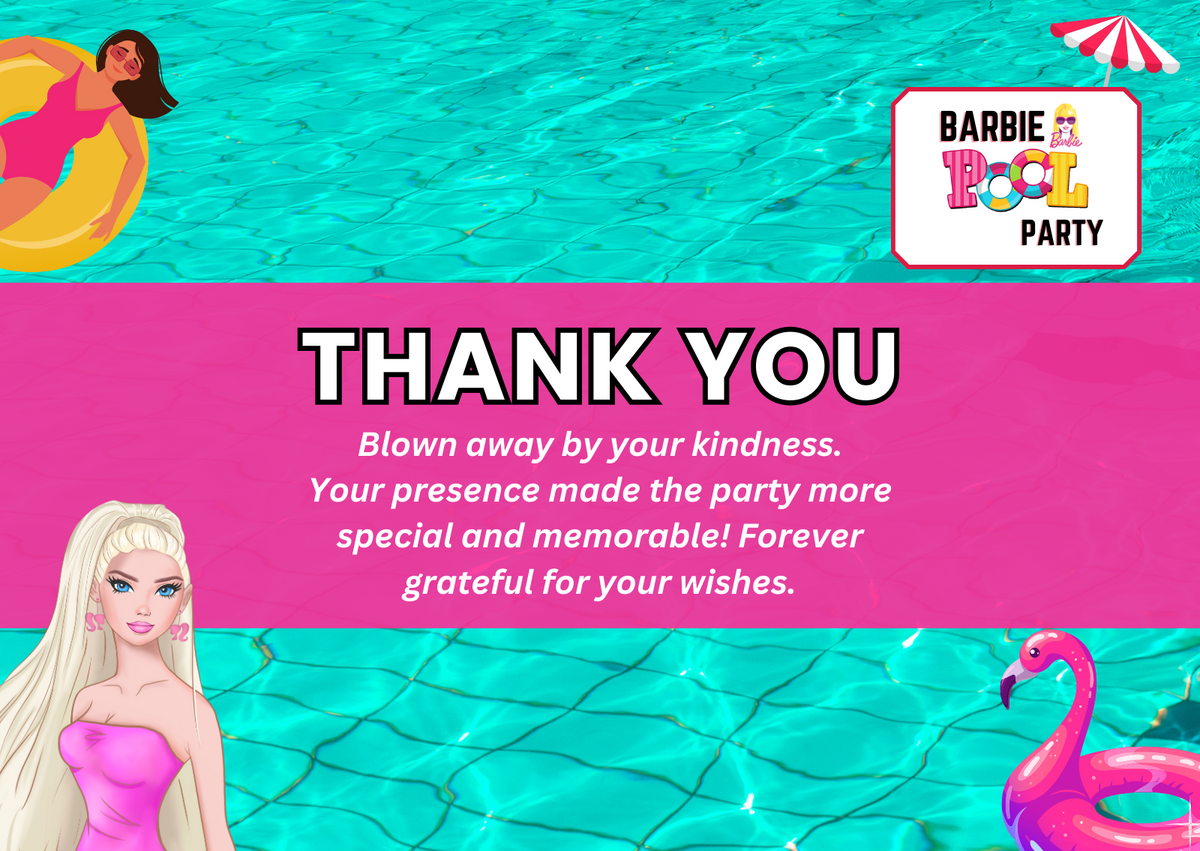 Barbie Pool Party Video Invitation | Animated Party Video Invite – Mr ...