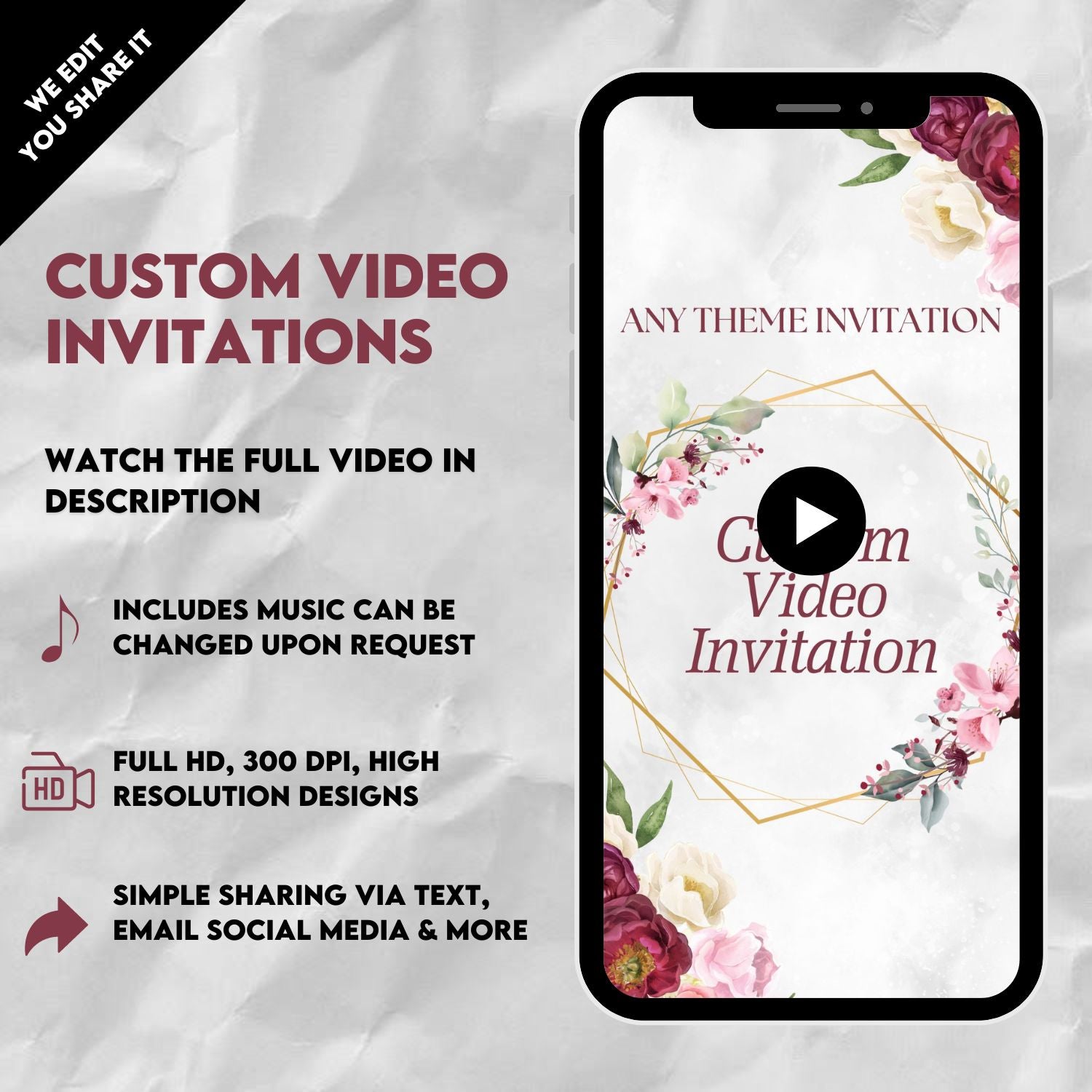 Custom Video Invitations | From Us Making Your Favourite Theme – Mr.Invites