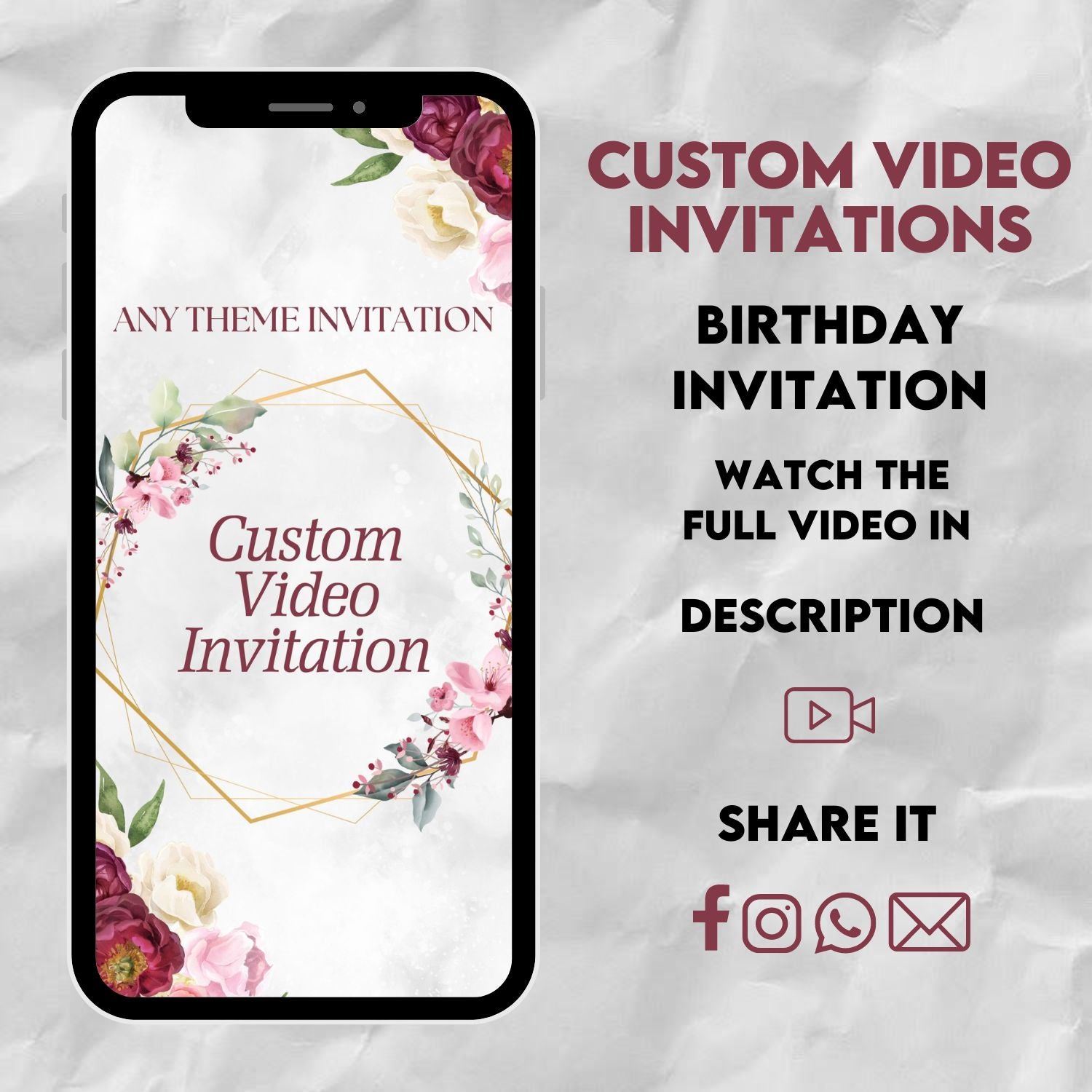 Custom Video Invitations | From Us Making Your Favourite Theme – Mr.Invites