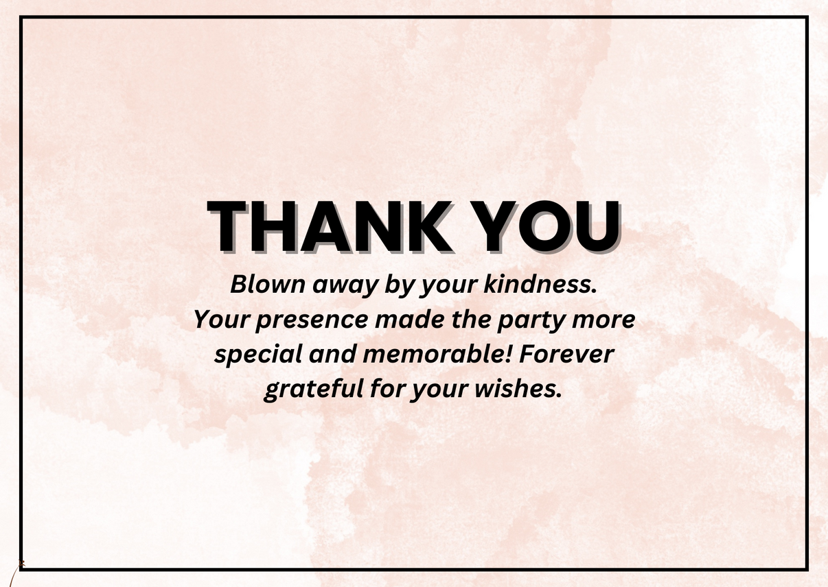 Custom Theme Birthday Thank You Card | Create Your Own Theme With Us ...