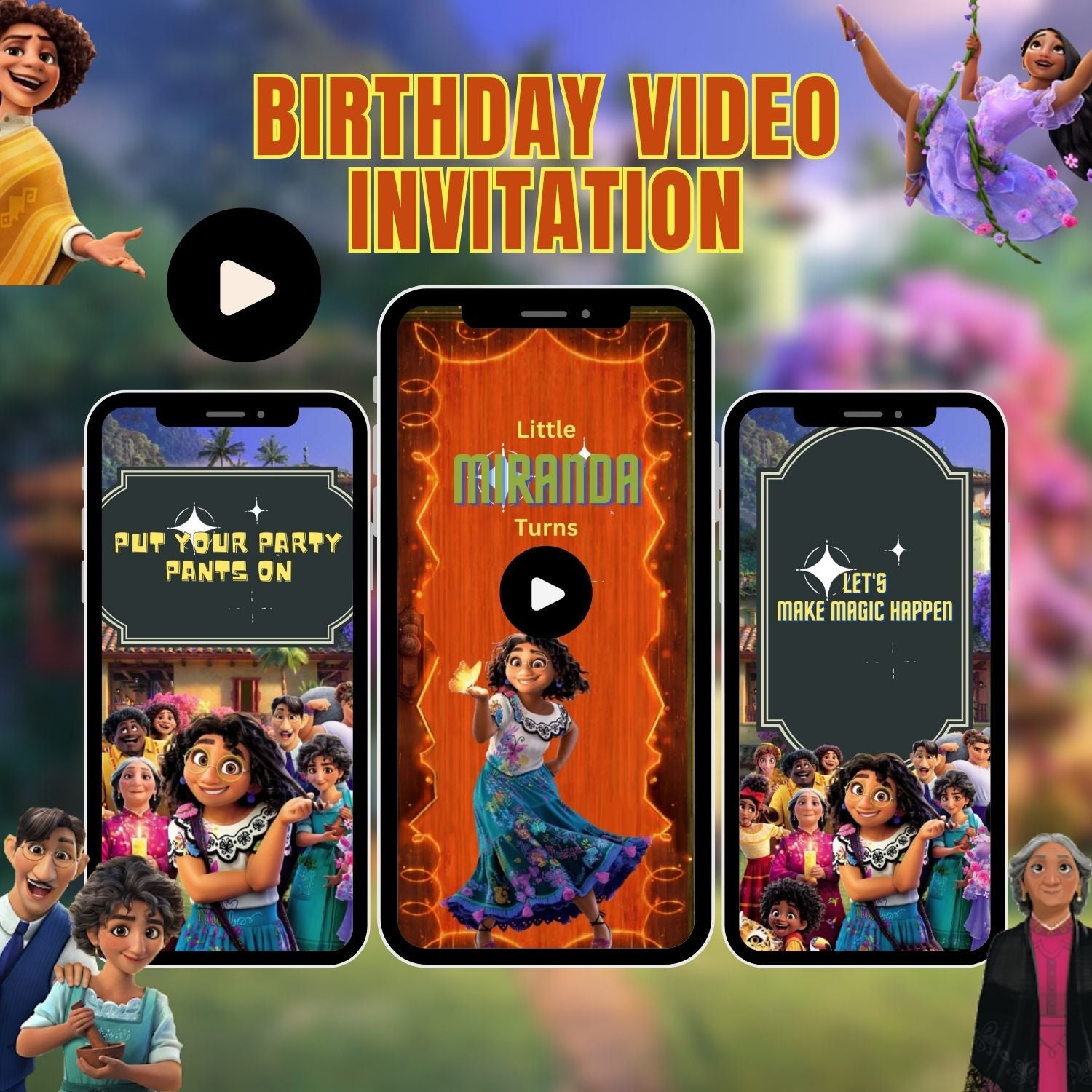 Enchanting Encanto Birthday Video Invitations | Encanto Memorable Birt ...