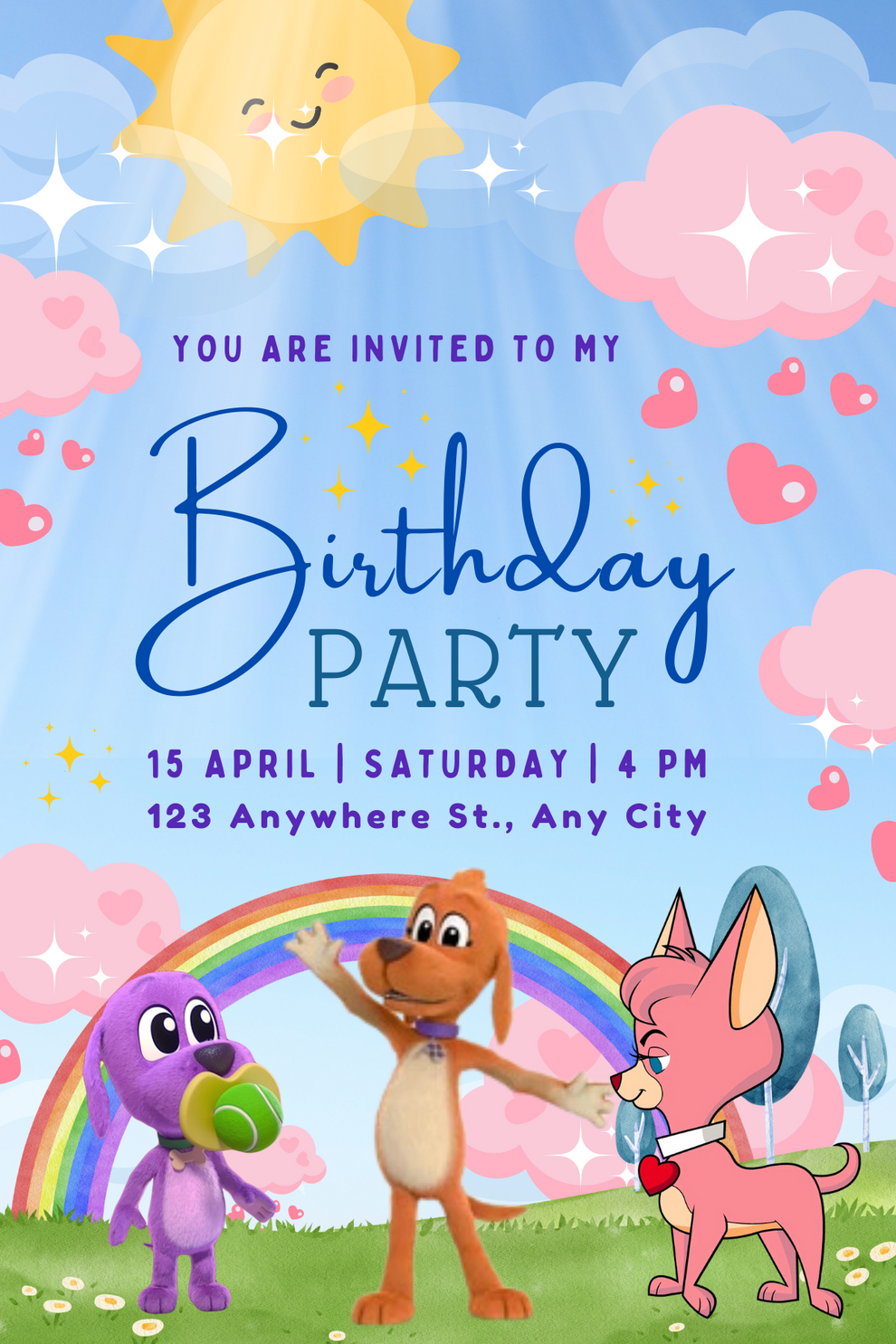 Go Dog Go Birthday Party Invitation | Customizable Digital Birthday In ...