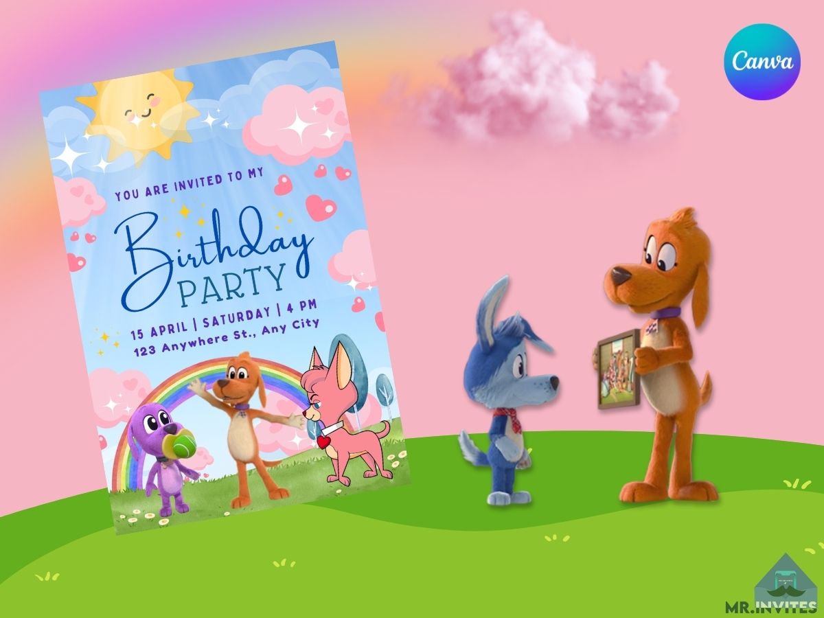 Go Dog Go Birthday Party Invitation | Customizable Digital Birthday In ...