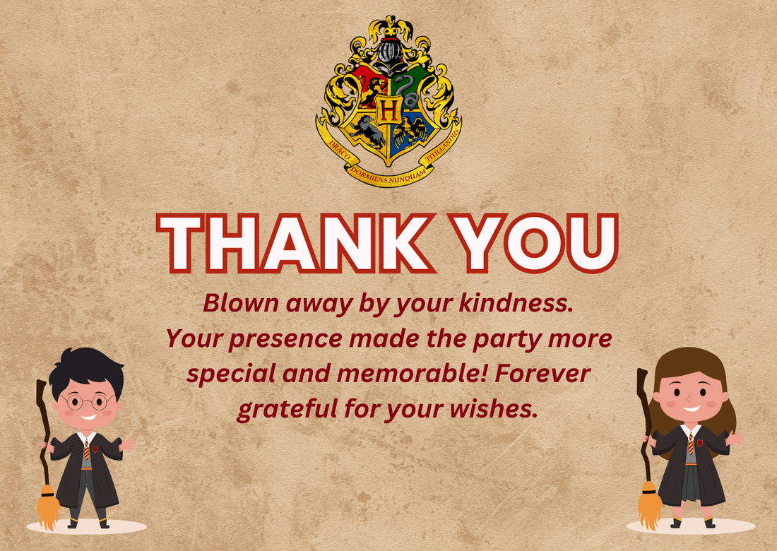 Magical Harry potter Birthday Thank You Card For Your Birthday – Mr.Invites