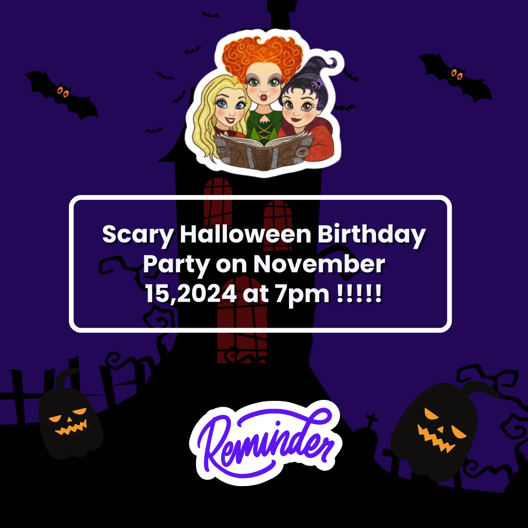 Scary Halloween Birthday Party Reminder Card – Mr.Invites