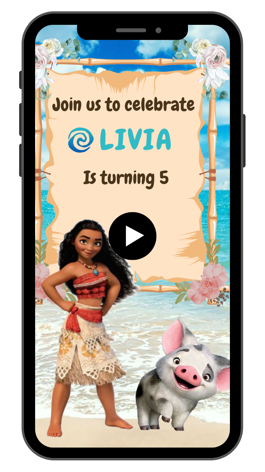 Mona Digital Invitation Moana Invitation Digital – 3Grafik