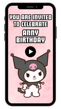 Kuromi Birthday Animated Video Invitation - Cute and Trendy Designs fo ...