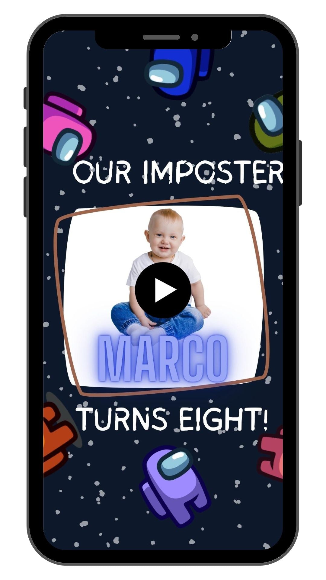 Animated Among Us Birthday Video Invitation | Customize & Send Online ...